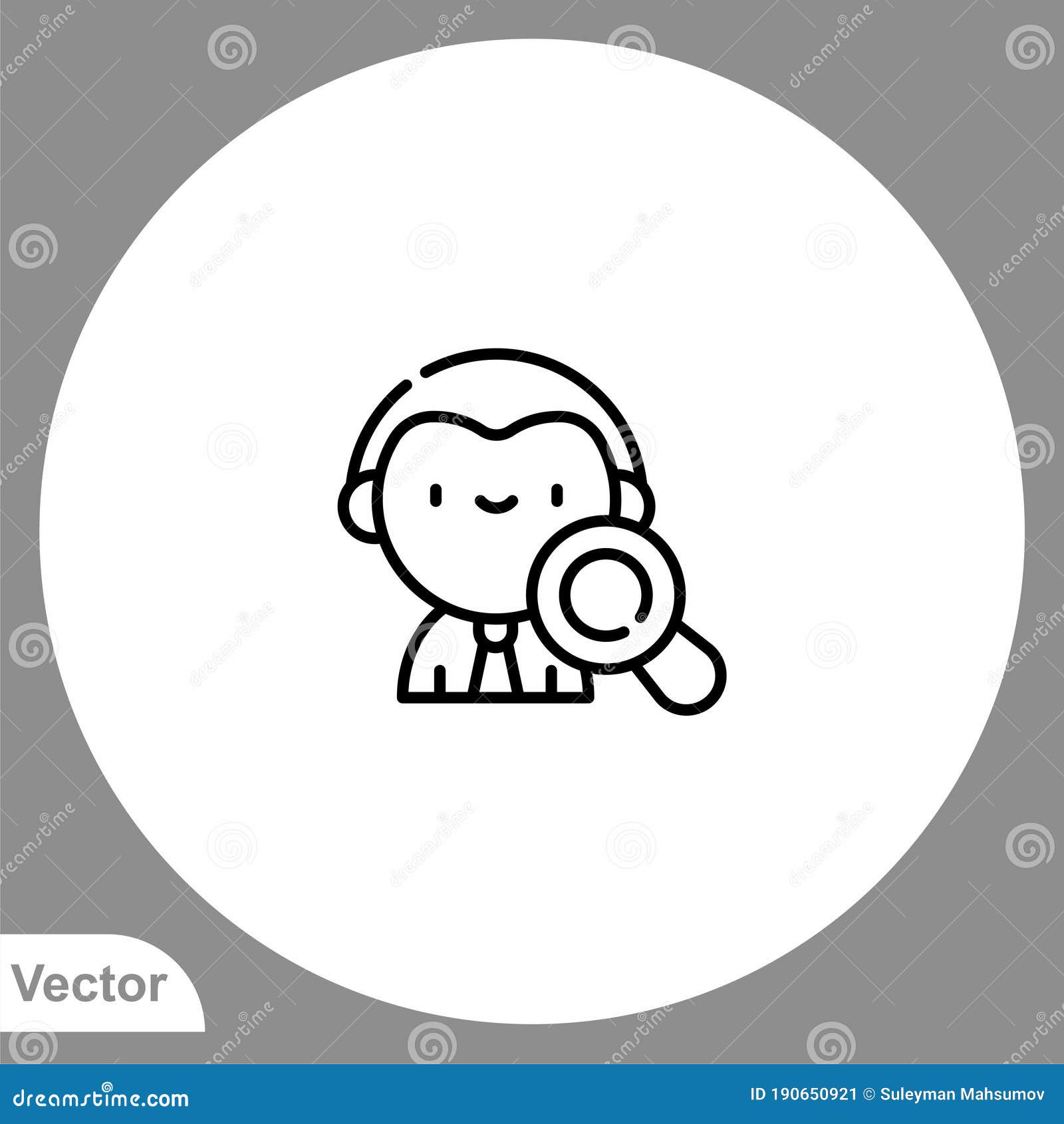 Recruiter Vector Icon Sign Symbol Stock Vector - Illustration of ...