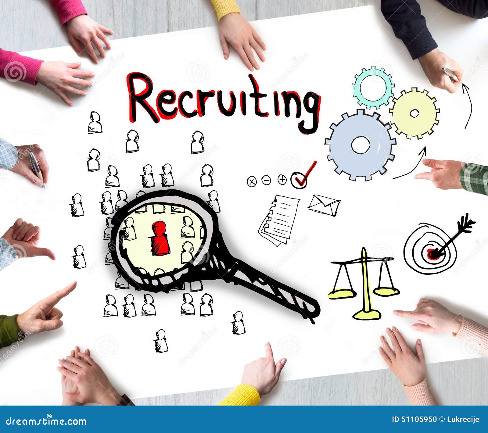 Recruiting concept stock photo. Image of abstract, icon - 51105950