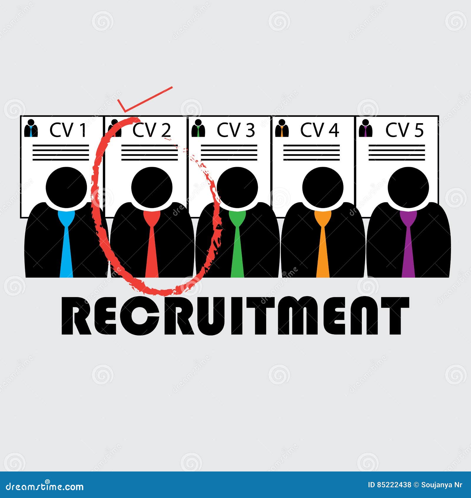 Recruiting an employee stock vector. Illustration of manager - 85222438