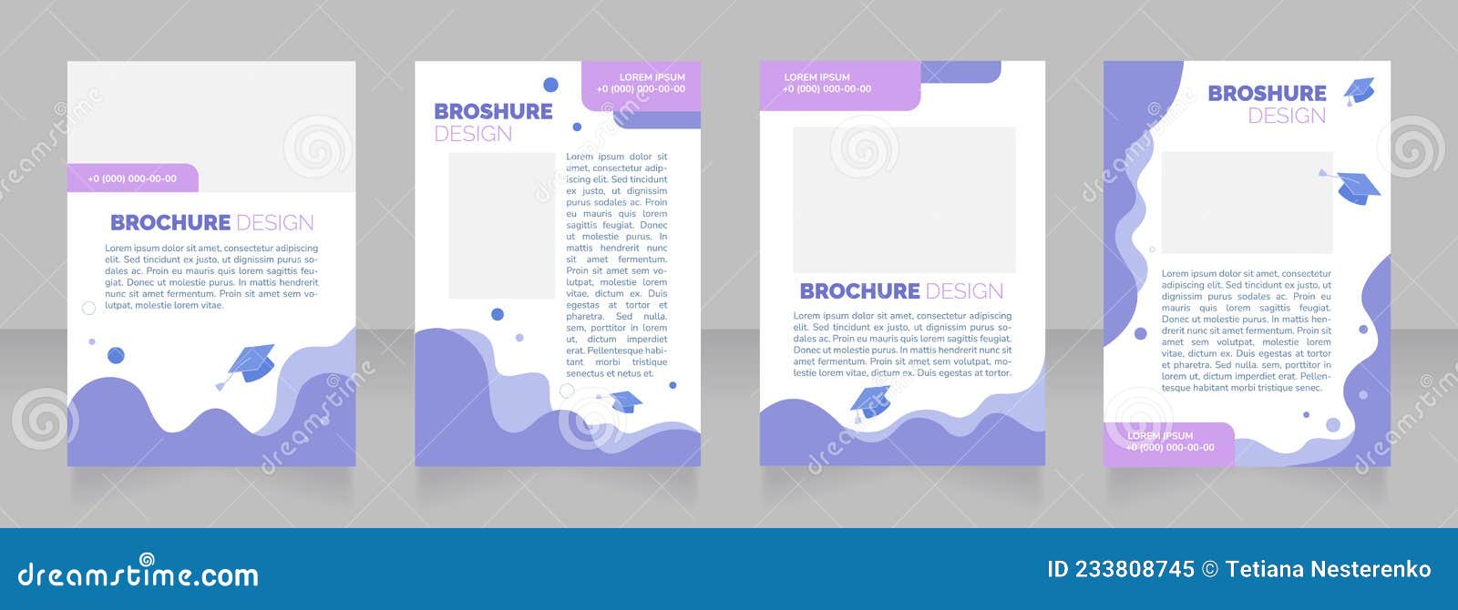 Recruiting for Graduate Program at College Blank Brochure Layout Design ...