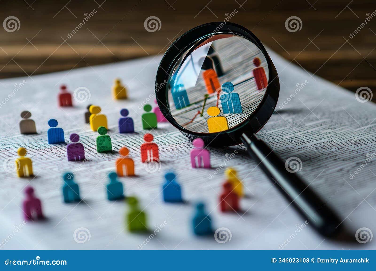 Recruiting and Leadership Topics Highlighted with a Magnifying Glass ...