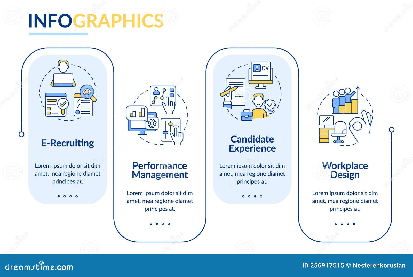 Recruiting Methods Rectangle Infographic Template Stock Vector ...