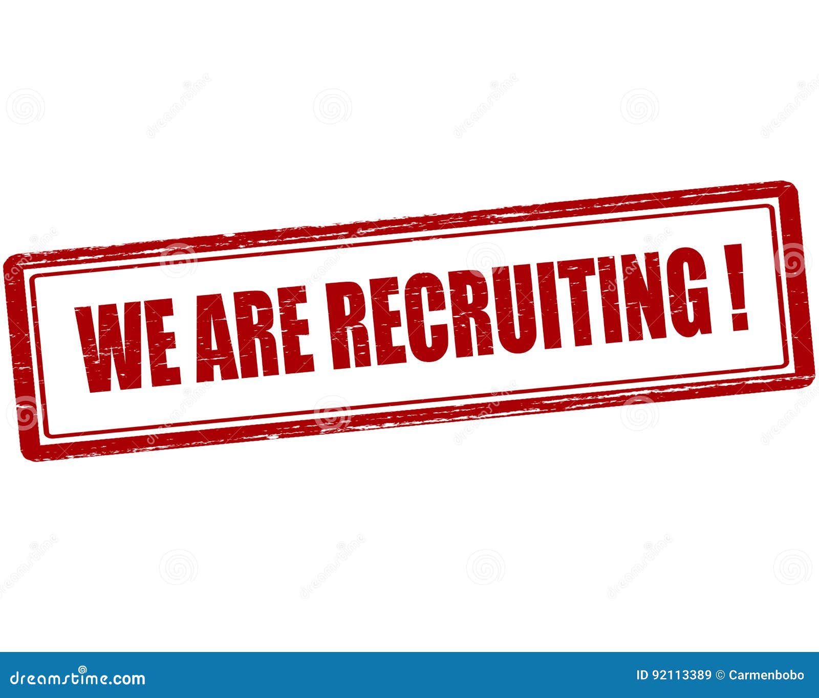 We are recruiting stock illustration. Illustration of stamp - 92113389