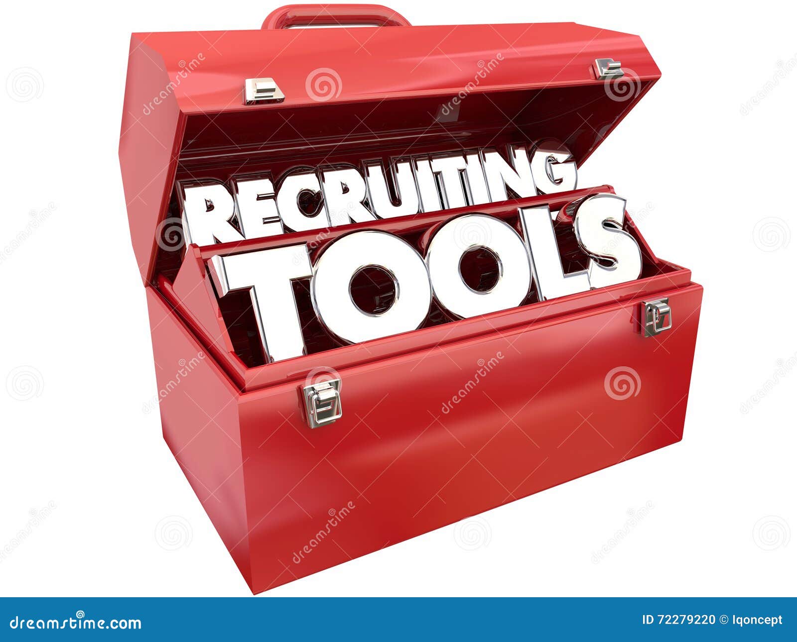 Recruiting Tools Resources Toolbox Stock Illustration - Illustration of ...
