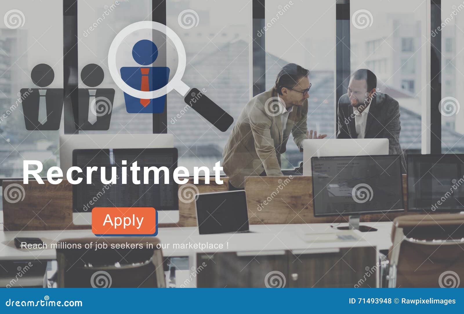 Recruitment Apply Homepage Human Resources Concept Stock Photo - Image ...
