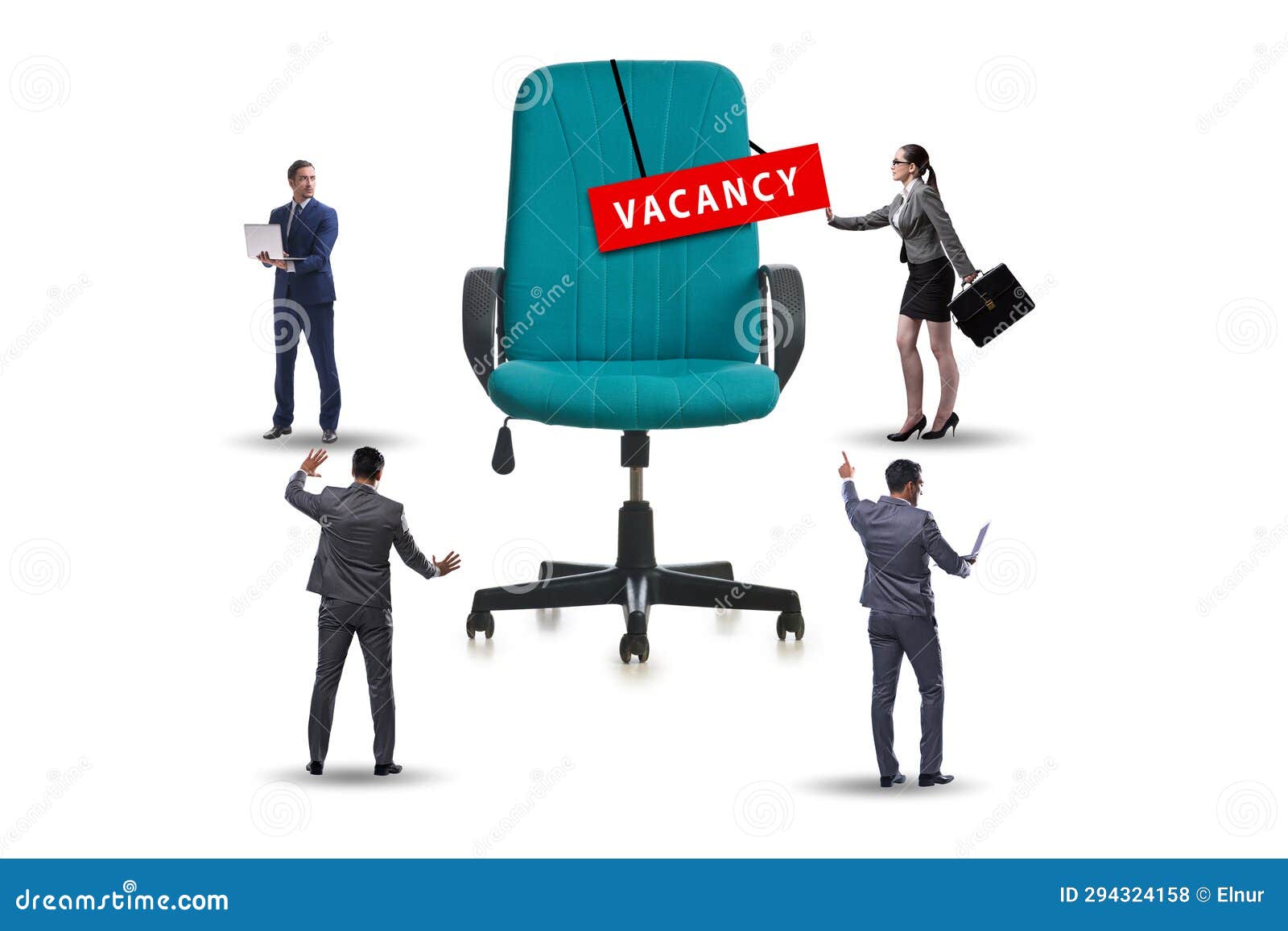 Recruitment Concept with Office Chair Stock Photo - Image of apply ...