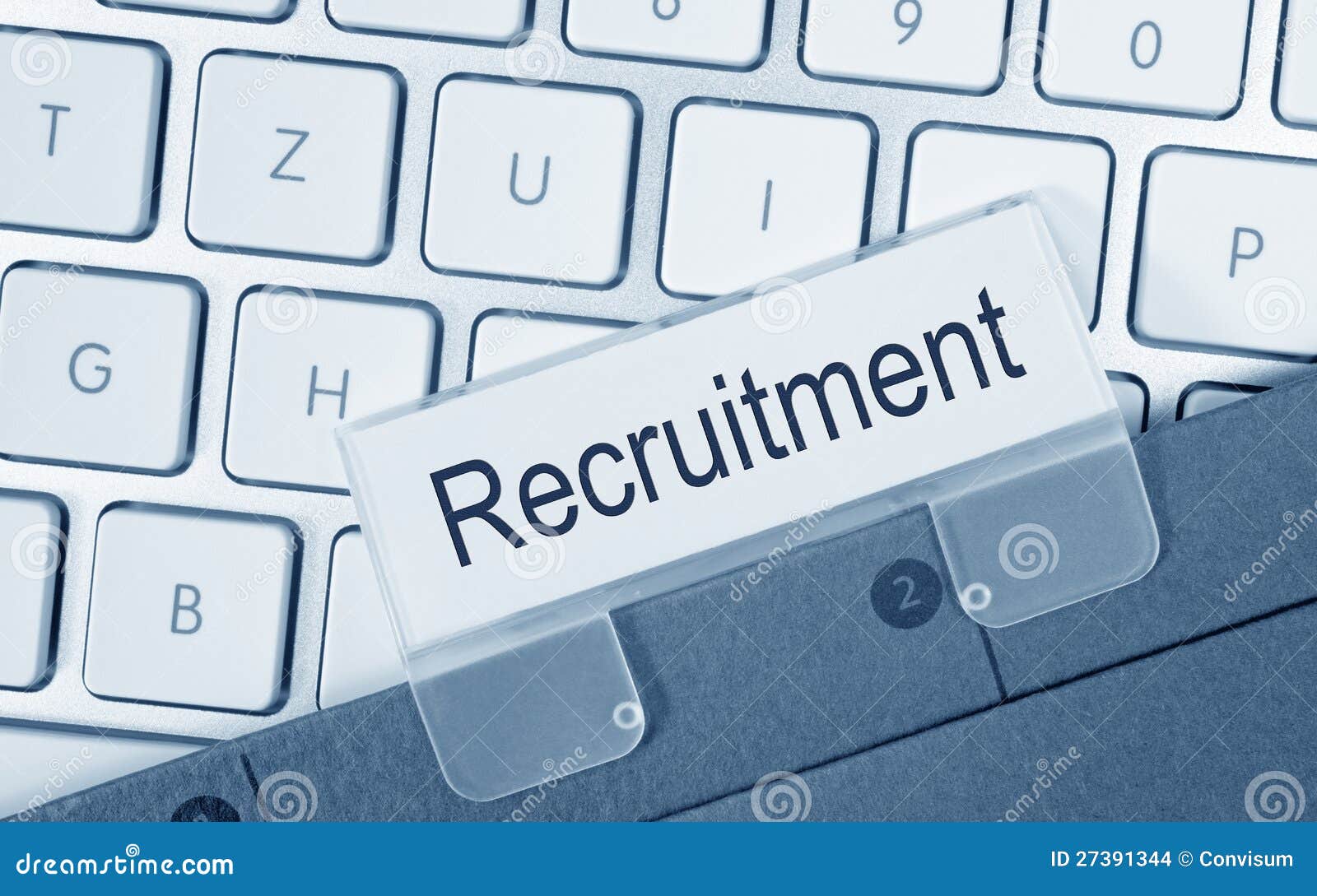 Recruitment Folder on Laptop Stock Photo - Image of computer ...