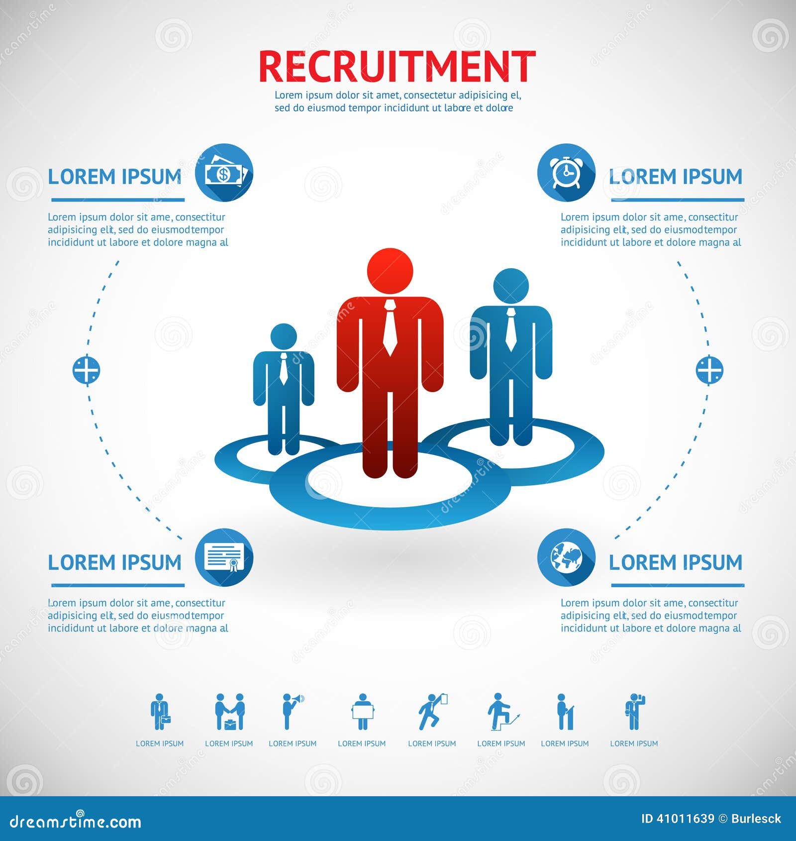 Recruitment and Human Resource Stock Vector - Illustration of ...