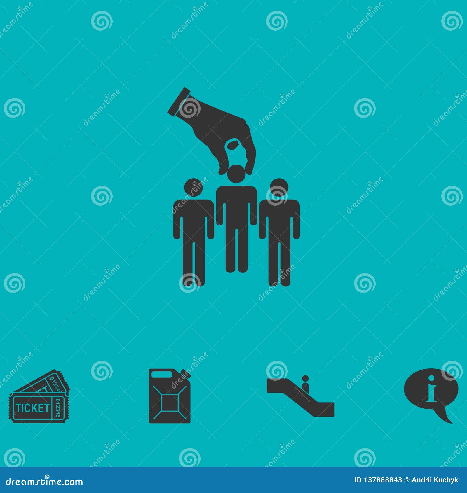 Recruitment icon flat stock vector. Illustration of modern - 137888843