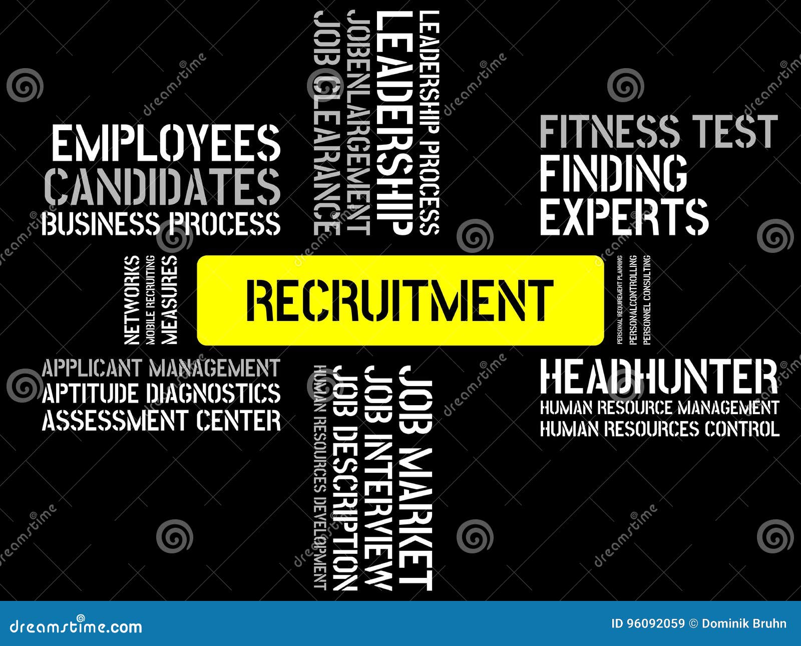 RECRUITMENT - Image with Words Associated with the Topic RECRUITING ...