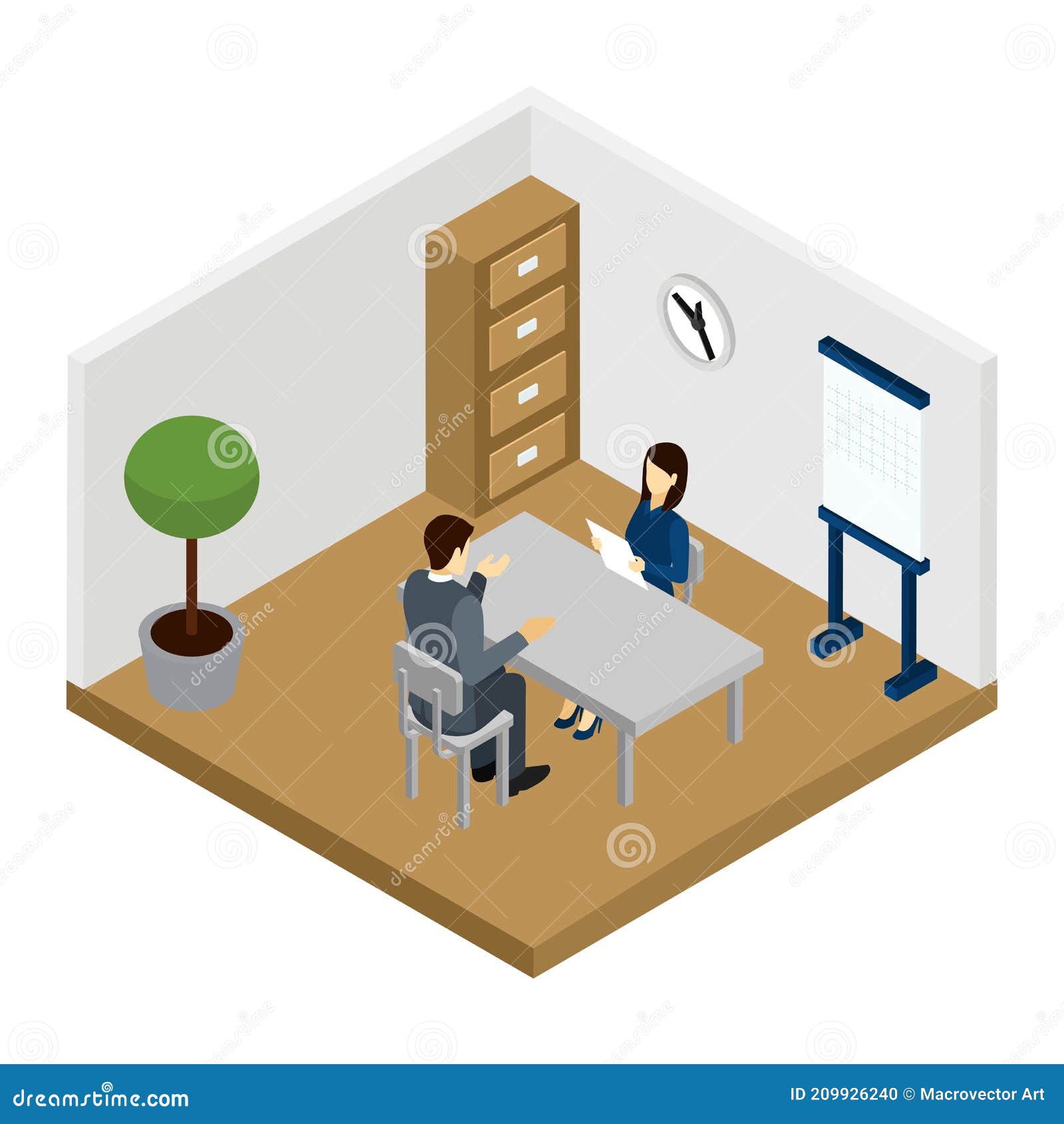 Recruitment Interview Illustration Stock Vector - Illustration of ...