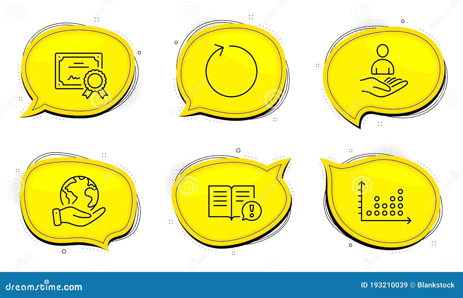 Facts, Graph Chart And Online Education Icons Set. Growth Chart ...