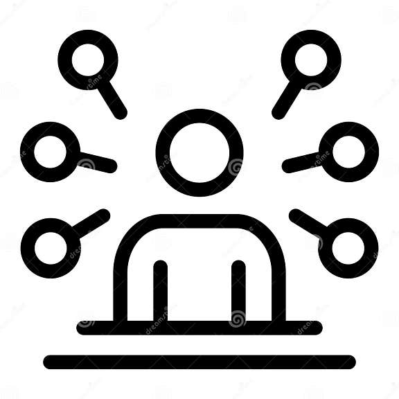 Recruitment Process Icon, Outline Style Stock Vector - Illustration of ...