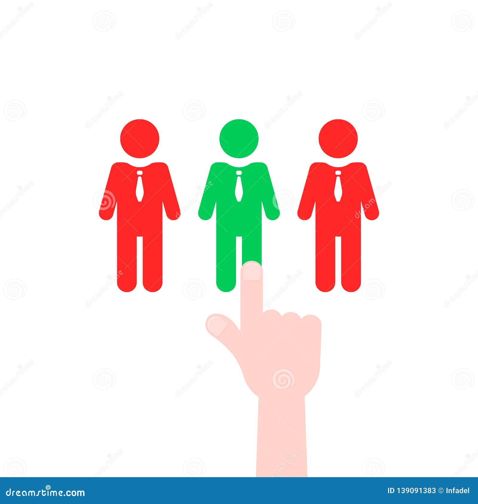 Recruitment Process Like Employee Select Stock Vector - Illustration of ...