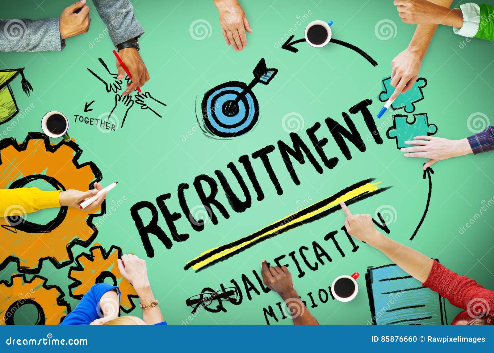 Recruitment Qualification Mission Application Employment Hiring Stock ...