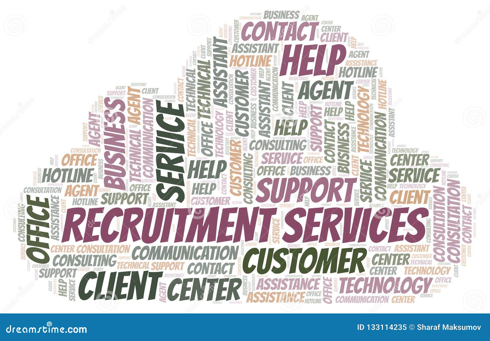 Recruitment Services Word Cloud Stock Illustration - Illustration of ...
