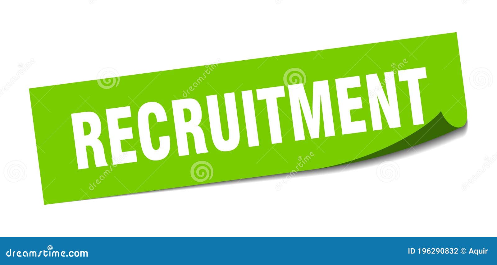 Recruitment Sticker. Square Isolated Label Sign. Peeler Stock Vector ...