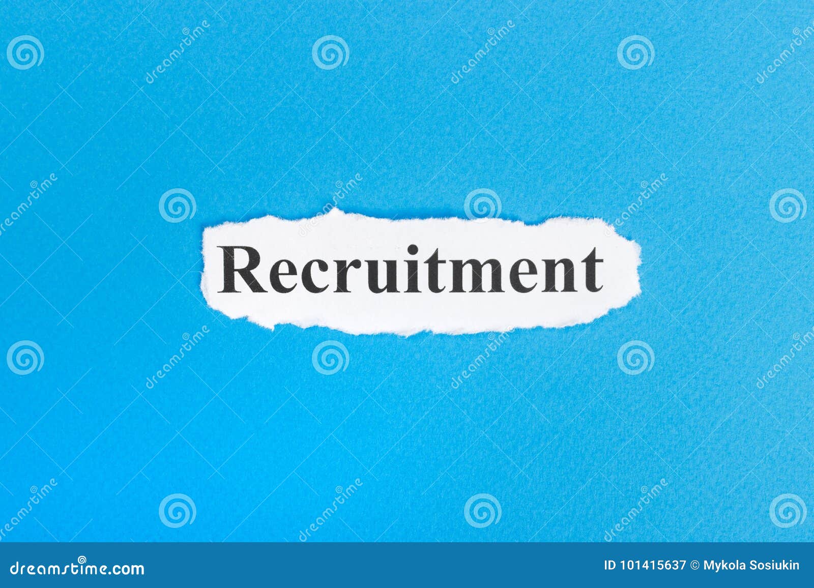 RECRUITMENT Text on Paper. Word RECRUITMENT on Torn Paper Stock Image ...