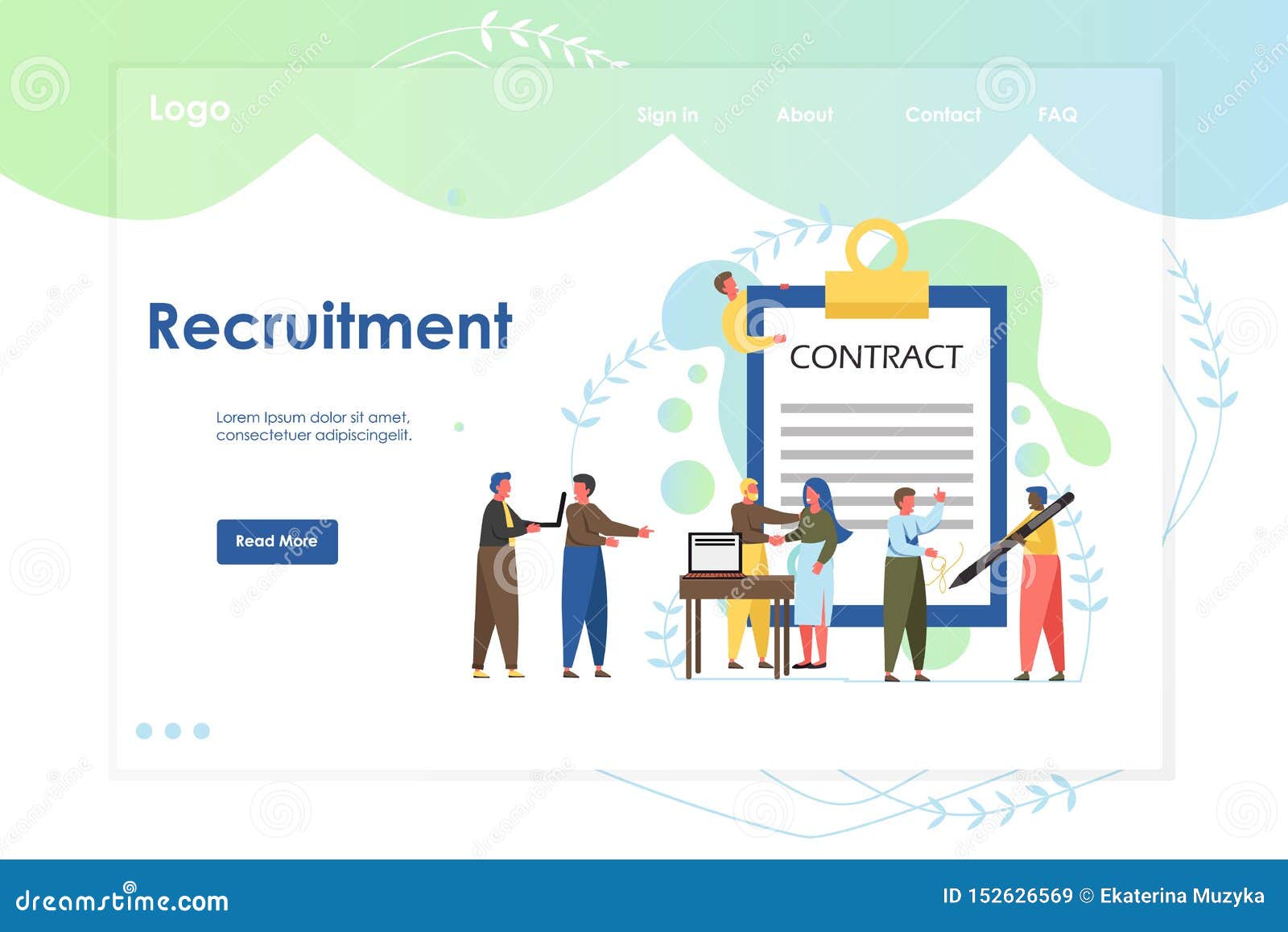 Recruitment Vector Website Landing Page Design Template Stock Vector ... Recruitment Vector Website Landing Page Design Template Stock Vector ...