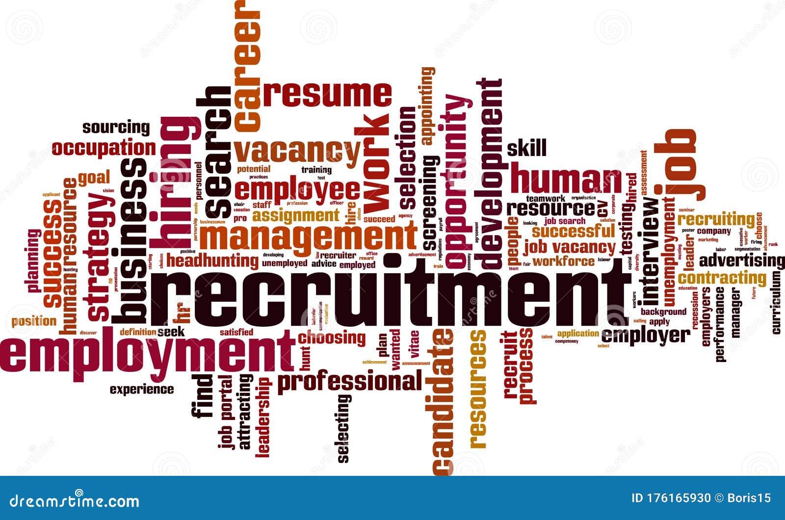 Recruitment word cloud stock vector. Illustration of business - 176165930