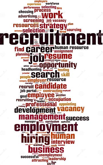 Recruitment word cloud stock vector. Illustration of recruitment ...