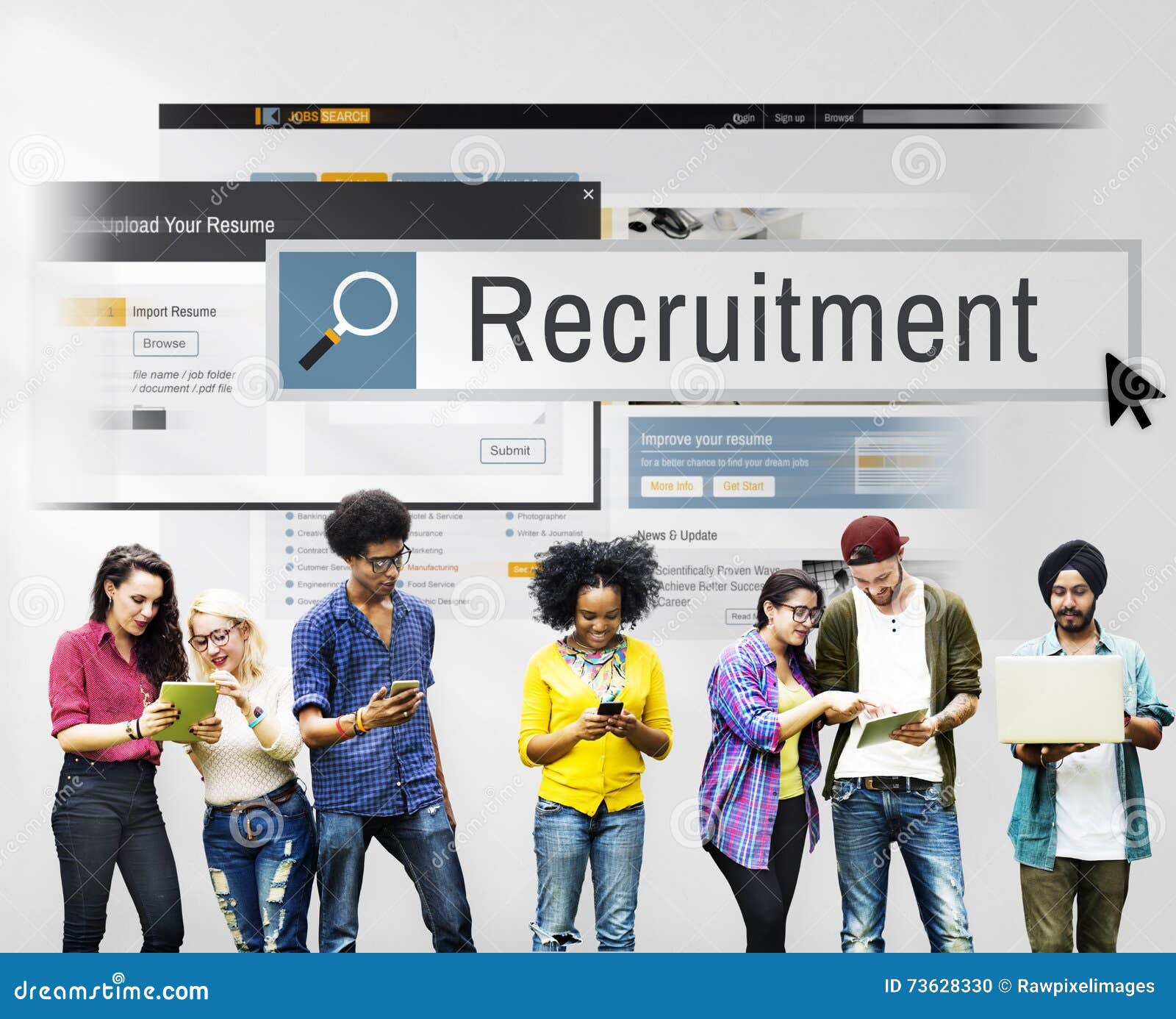 Recrutement Job Work Vacancy Search Concept Photo stock - Image du ...