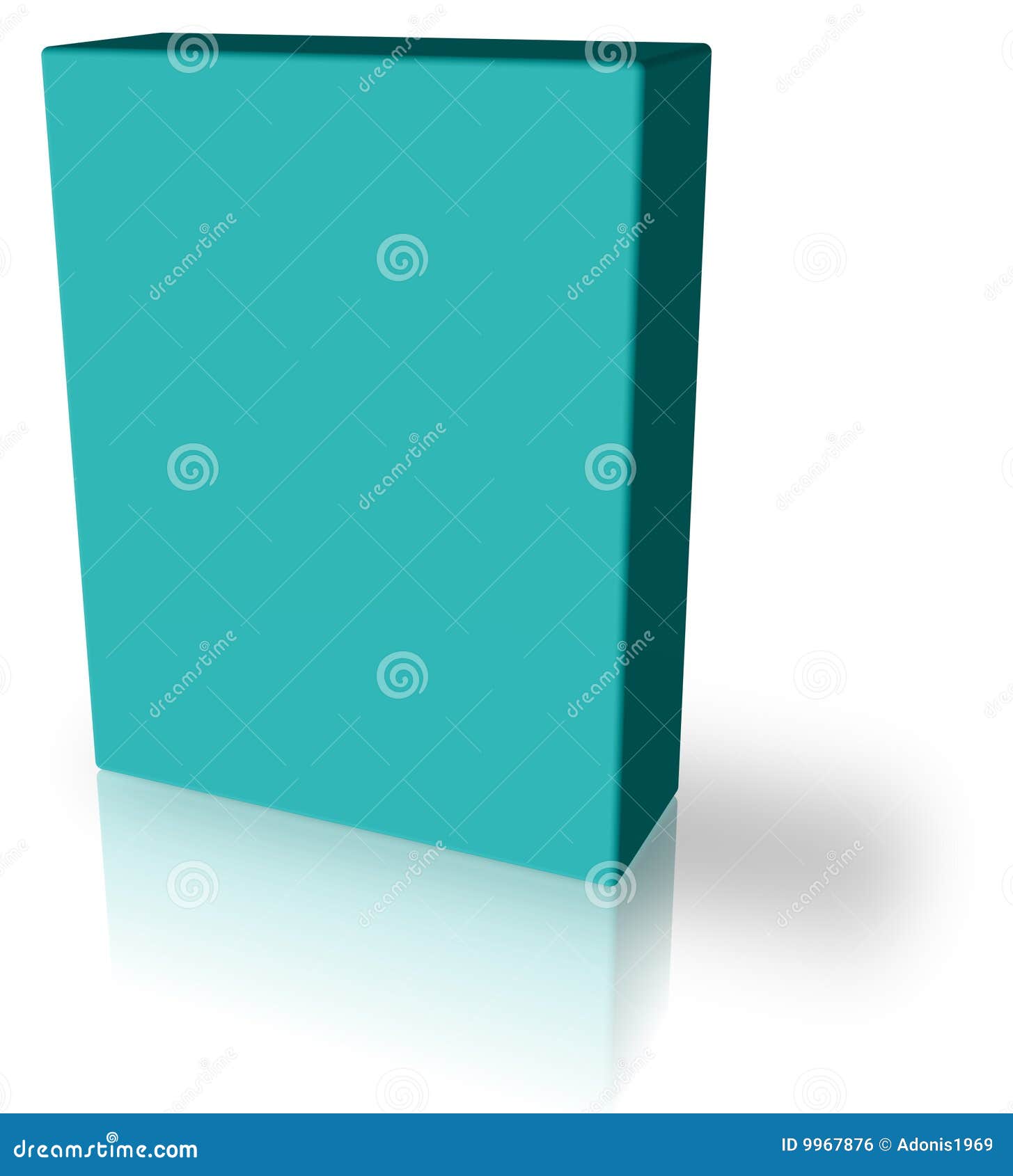 Rectángulo azul 3D stock de ilustración. Ilustración de tres - 9967876