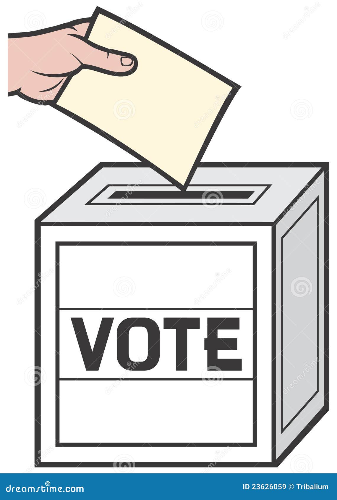 Rectángulo de balota ilustración del vector. Ilustración de votante ...