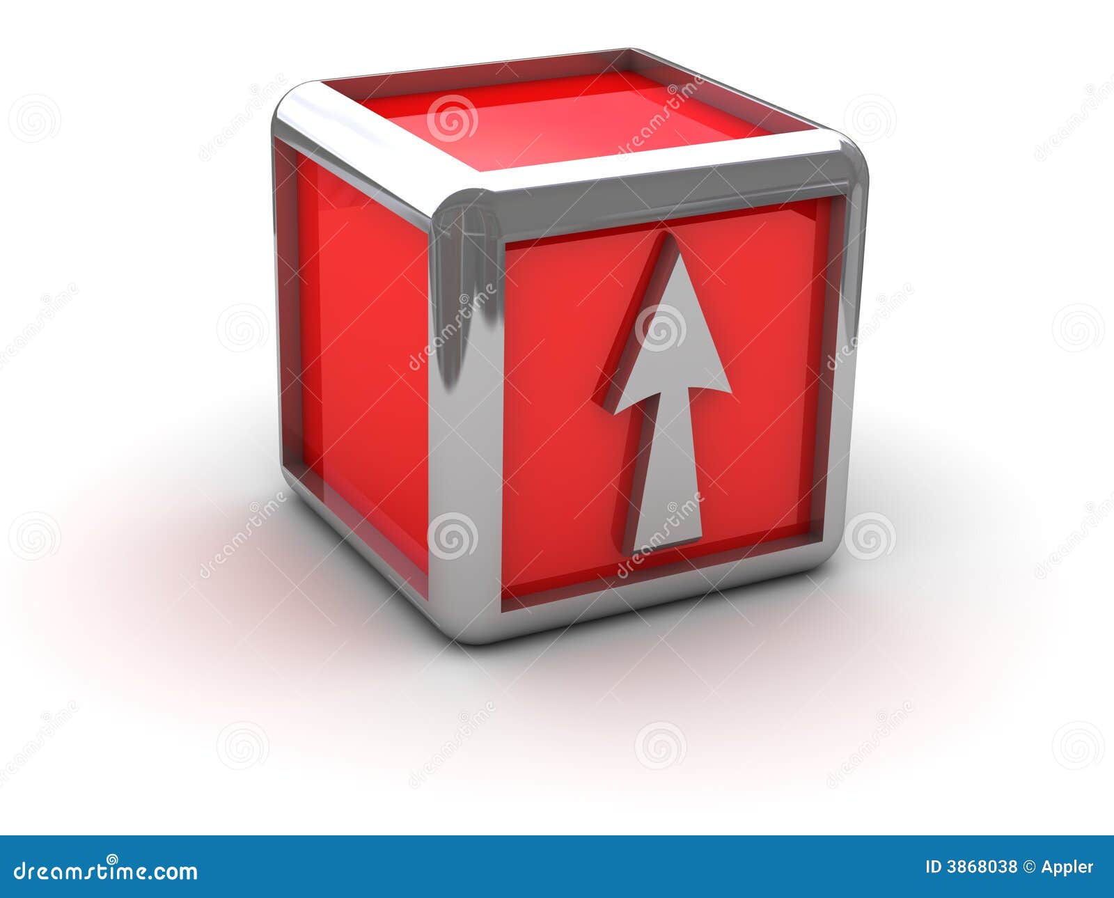 Rectángulo Rojo Con La Flecha Stock de ilustración - Ilustración de ...