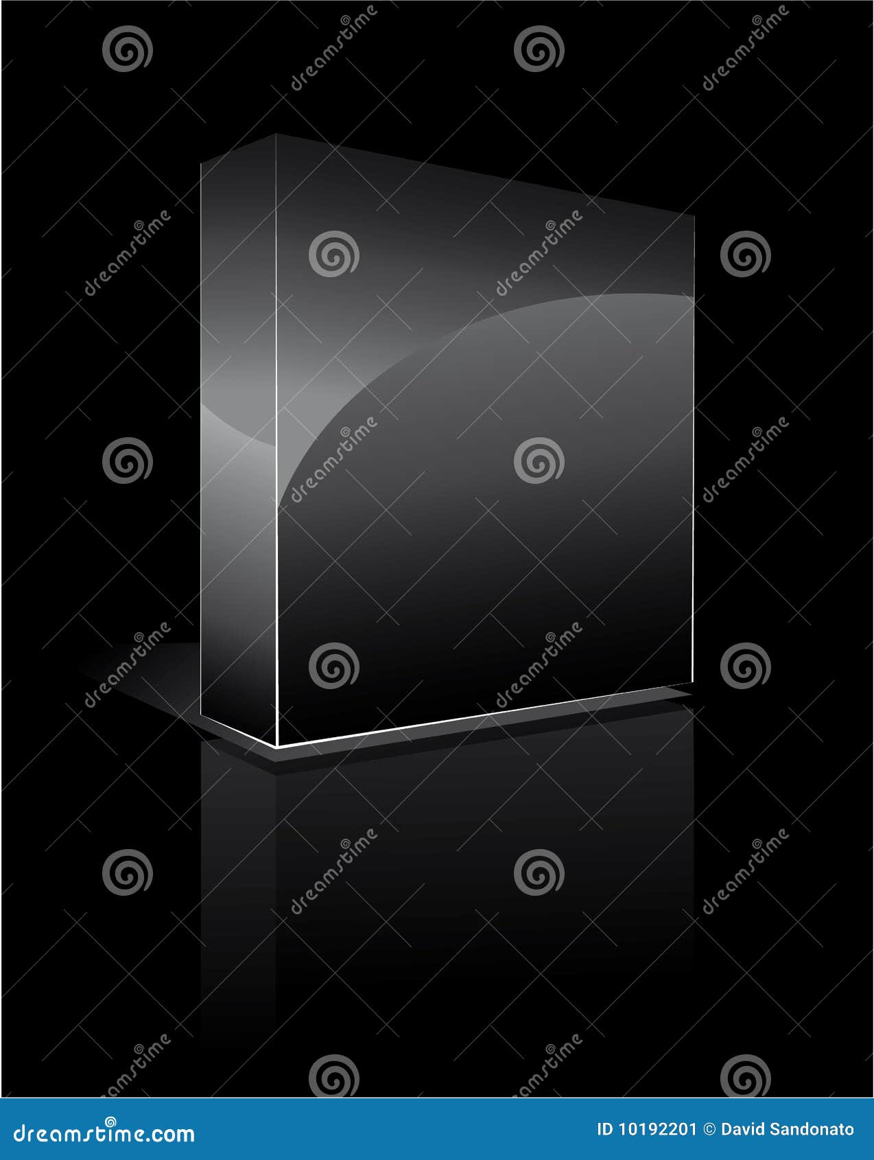 Rectángulo Tridimensional Negro Ilustración del Vector - Ilustración de ...