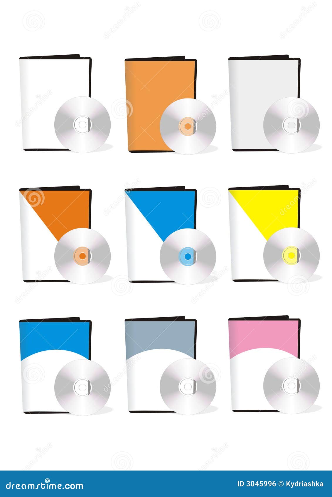 Rectángulos En Blanco Del Software Con El Dvd Stock de ilustración ...