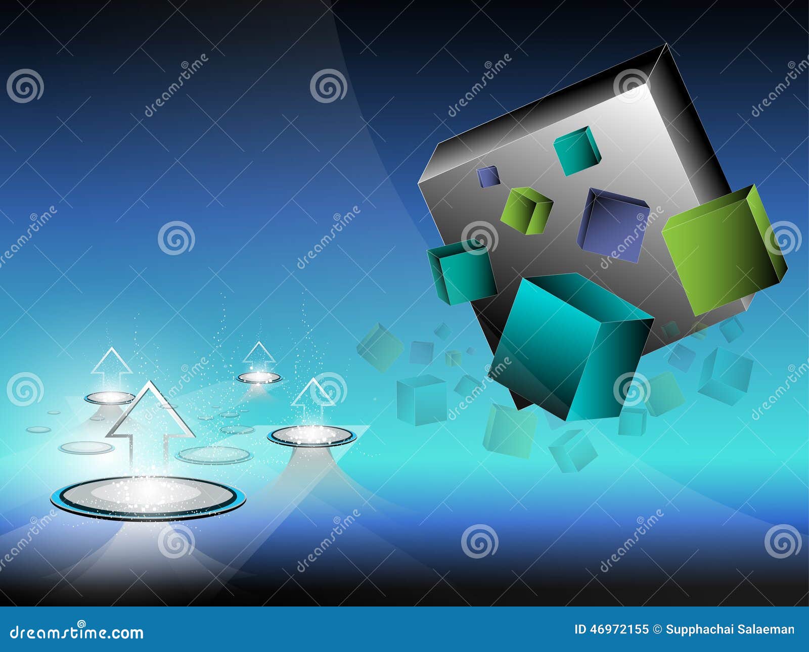 Rectangle Abstract Background Stock Illustration - Illustration of tech ...