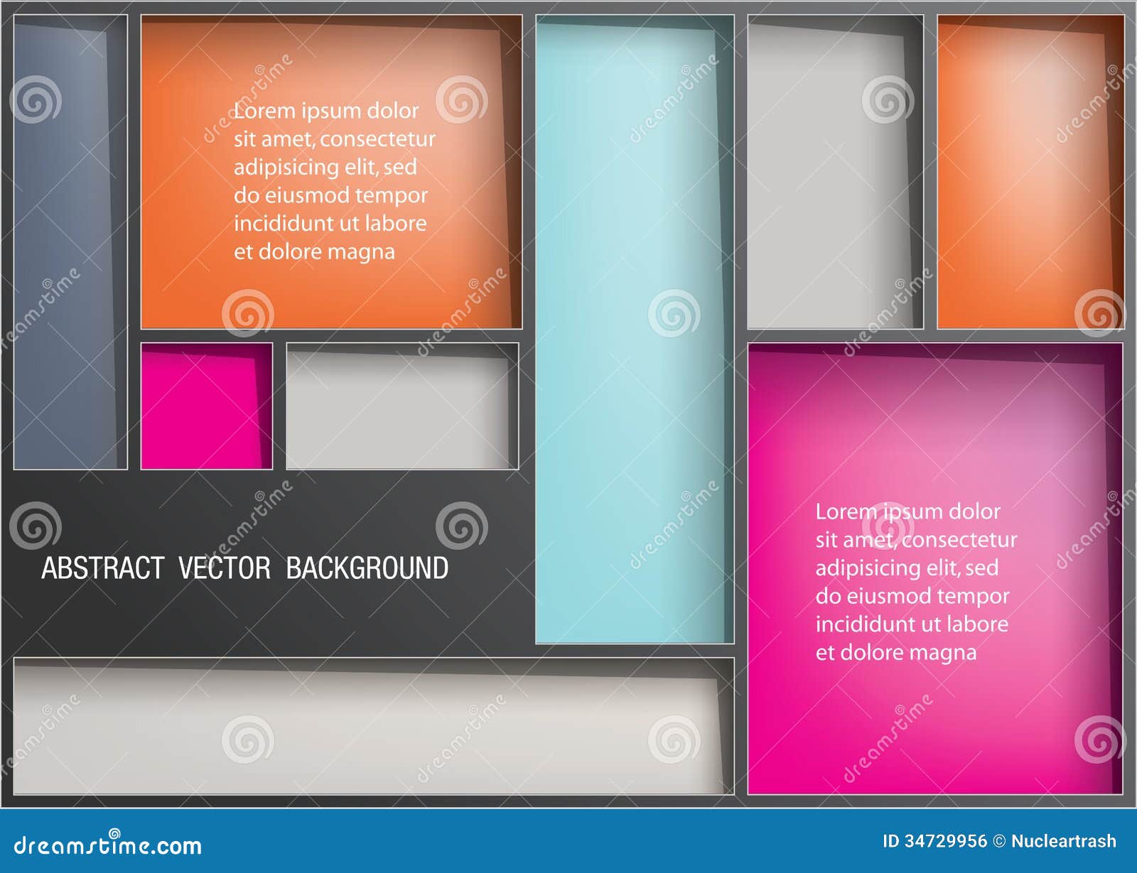 Rectangle abstraction stock vector. Illustration of seamless - 34729956