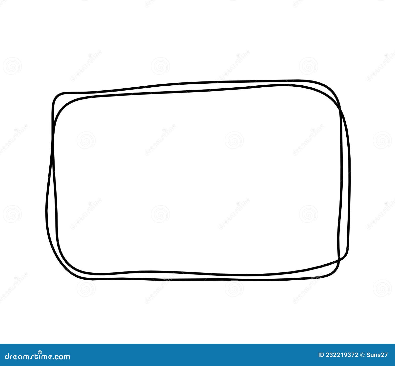 Rectangle Abstrait En Tant Que Trait De Trait Sur Blanc Illustration de ...