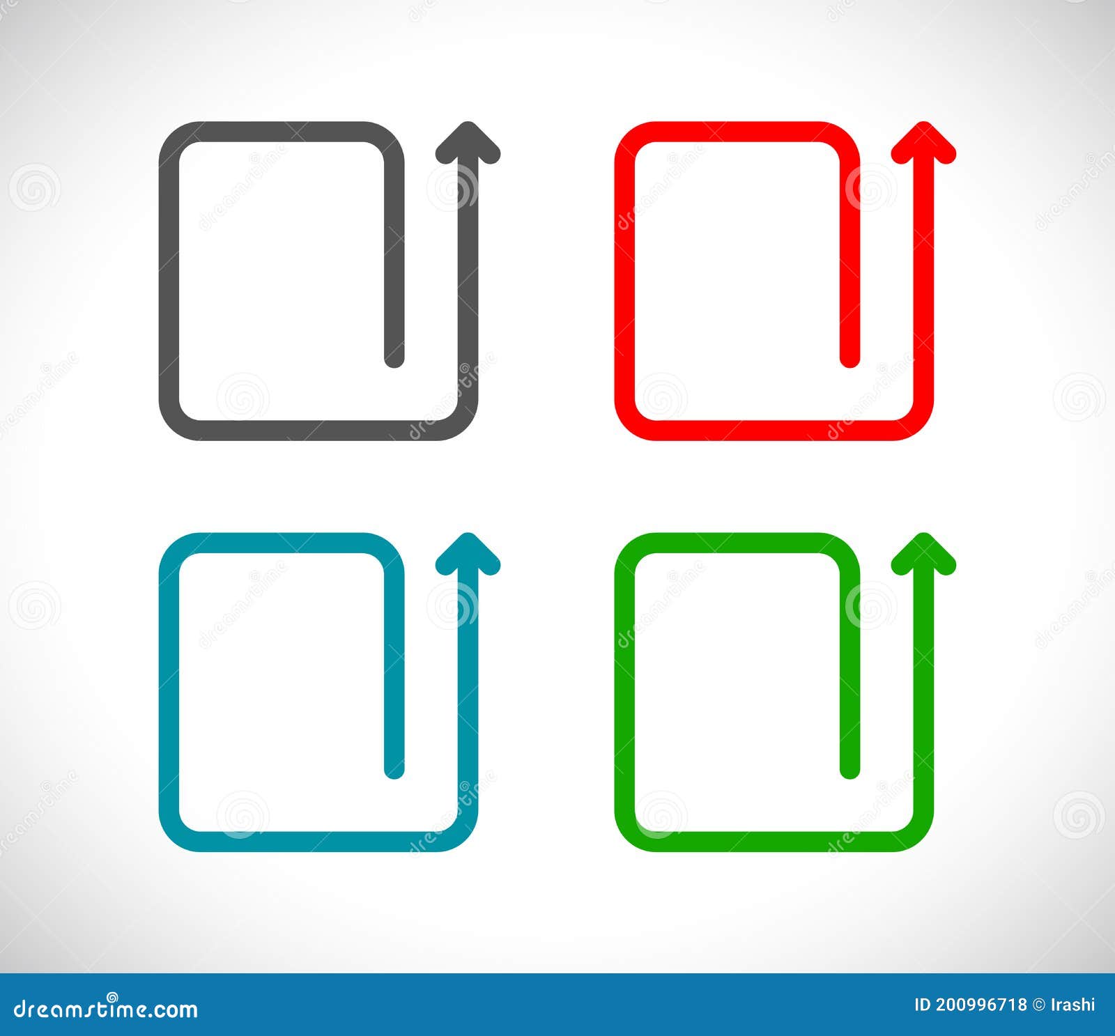 Rectangle arrow set stock vector. Illustration of cursor - 200996718