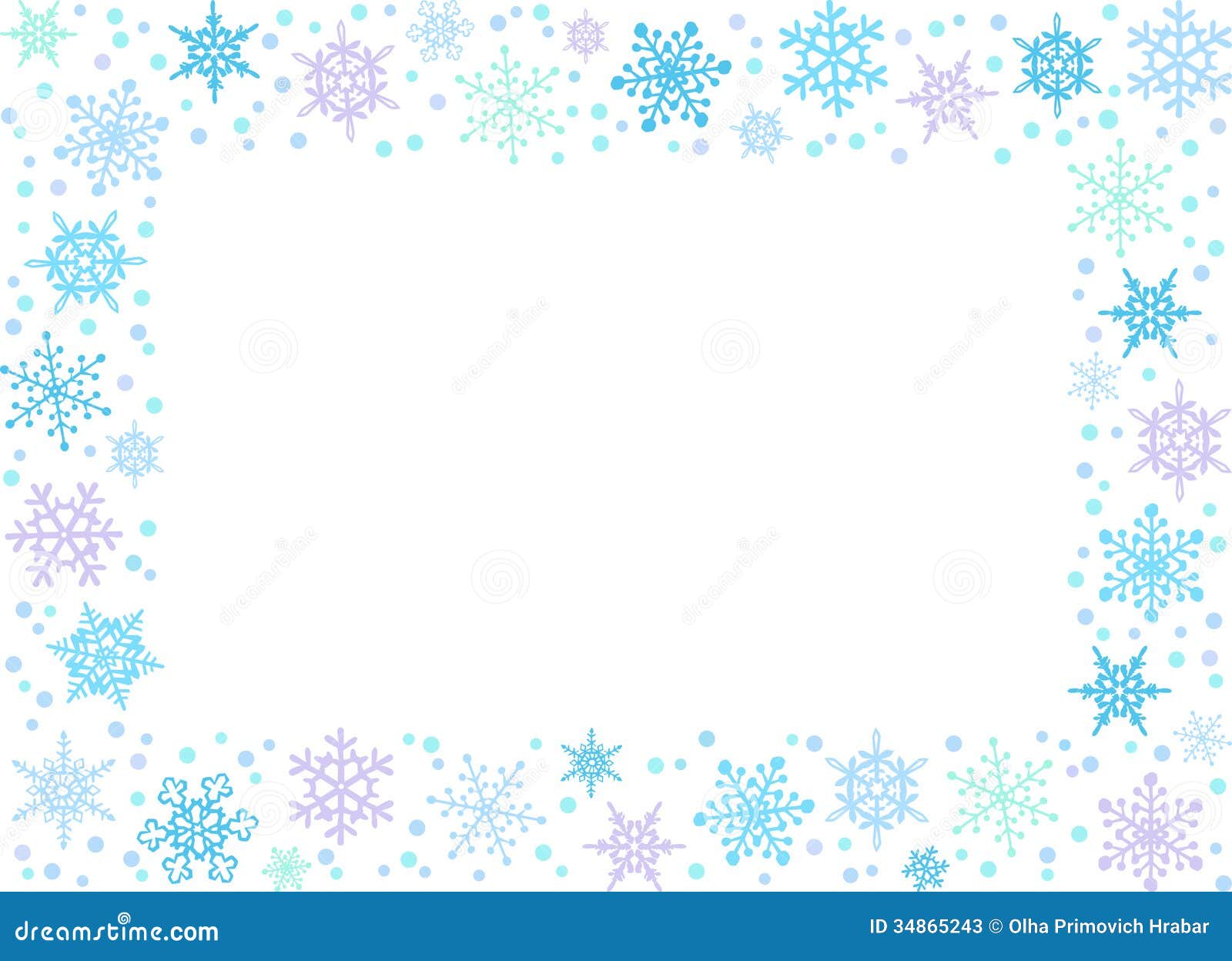 Rectangle Backround with Snowflakes Stock Vector - Illustration of ...