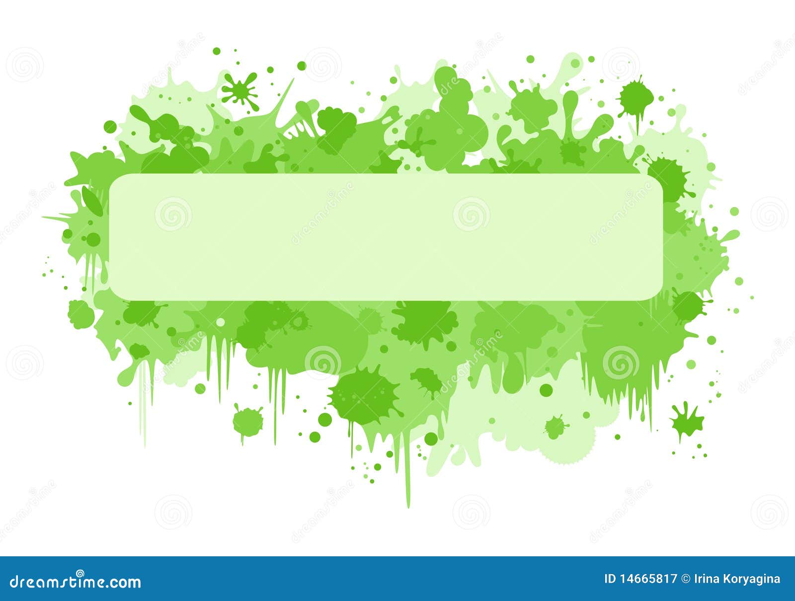 Rectangle Banner with Green Blurs Stock Vector - Illustration of decor ...