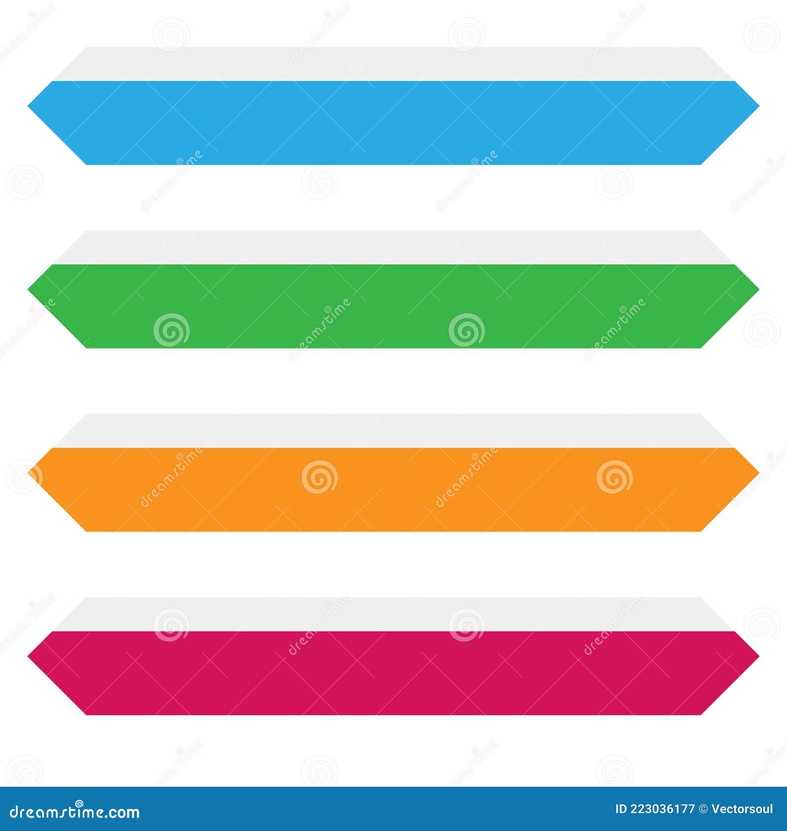 Rectangle Banner, Plaque, Button, Tag and Label Shape with Empty, Blank ...