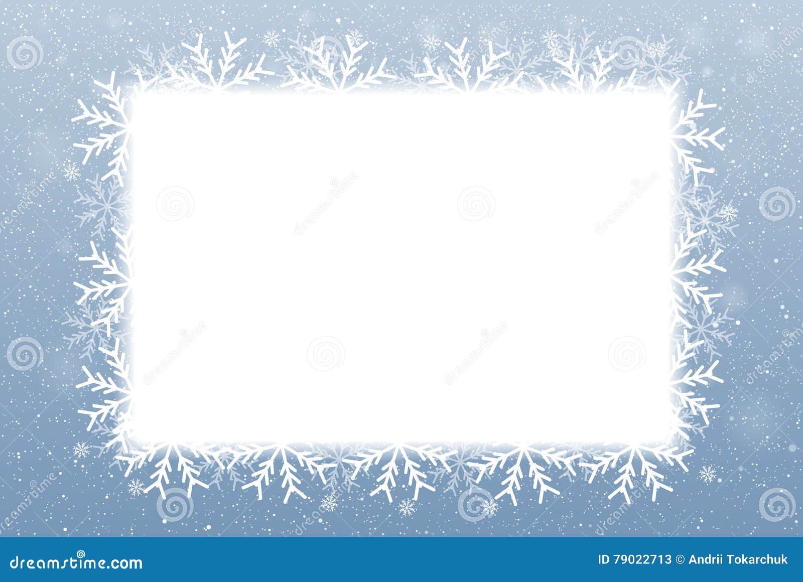 Rectangle. Blank Banner. Snowflakes. Snow. Stock Vector - Illustration ...