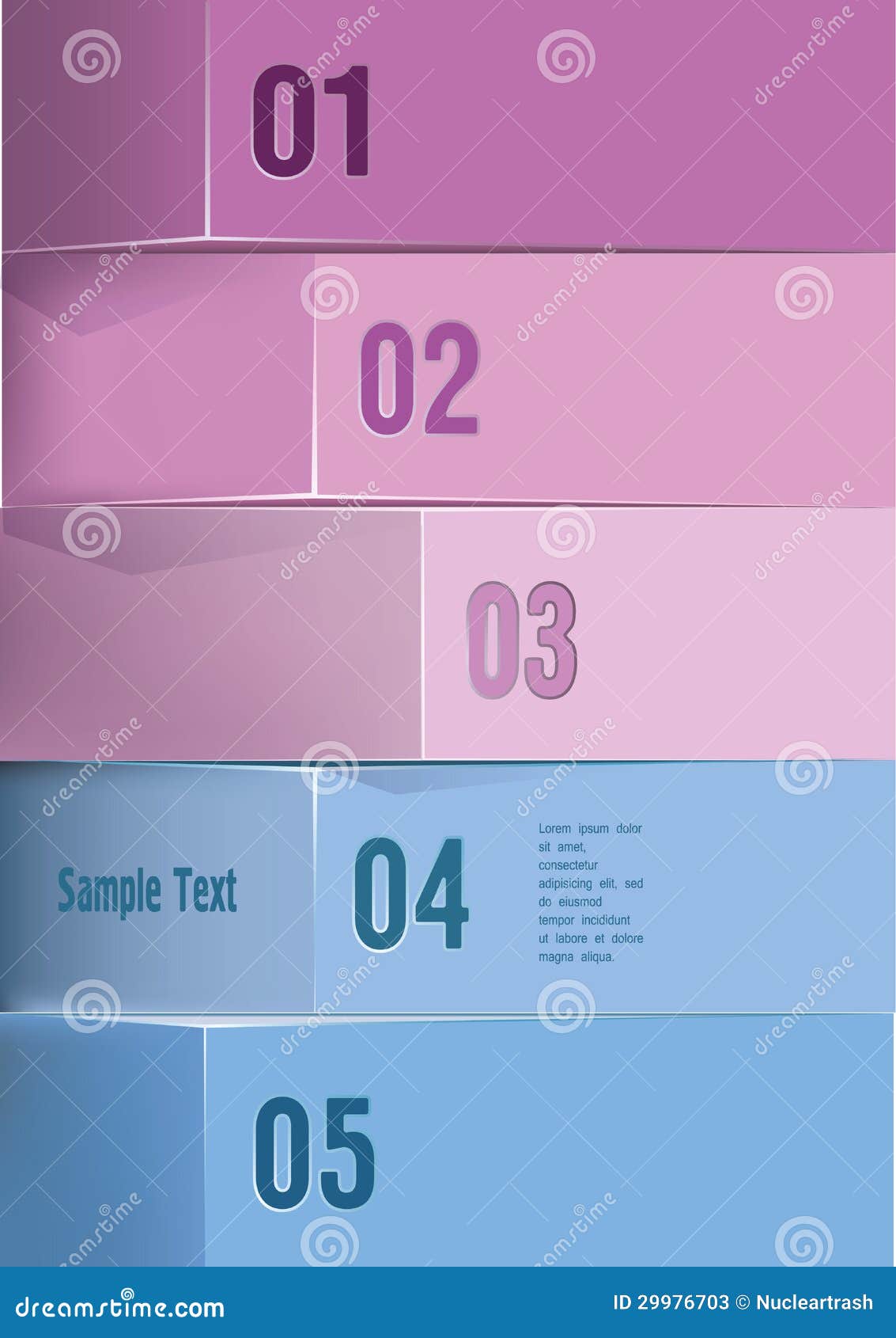 Rectangle Blocks with Numbers Stock Vector - Illustration of creative ...