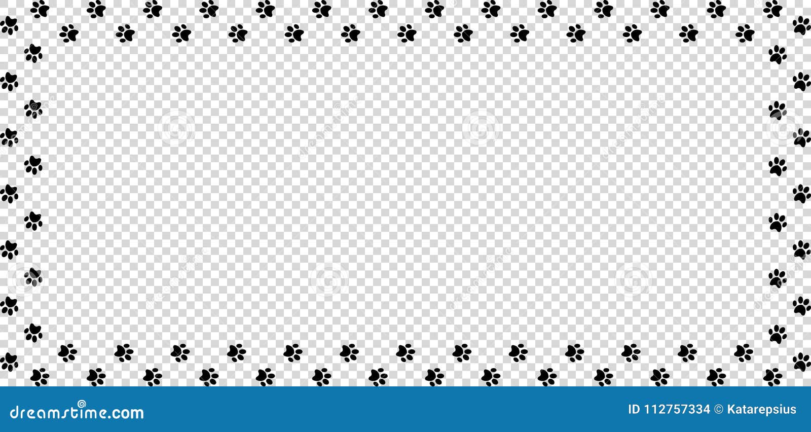 Rectangle Border Made of Black Animal Paw Prints Isolated Stock Vector ... Rectangle Border Made of Black Animal Paw Prints Isolated Stock Vector ...
