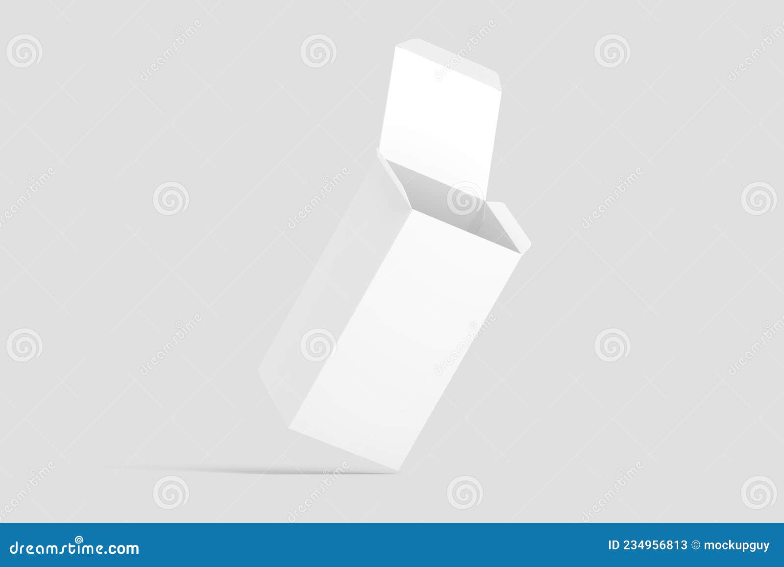 Rectangle Box White Blank Mockup Stock Illustration - Illustration of ...