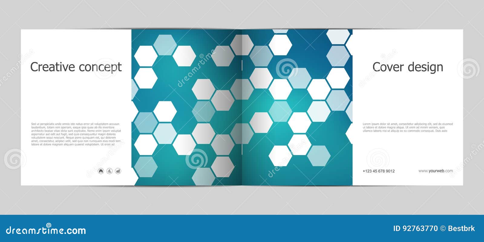 Rectangle Brochure Template Layout, Cover, Annual Report, Magazine In ...