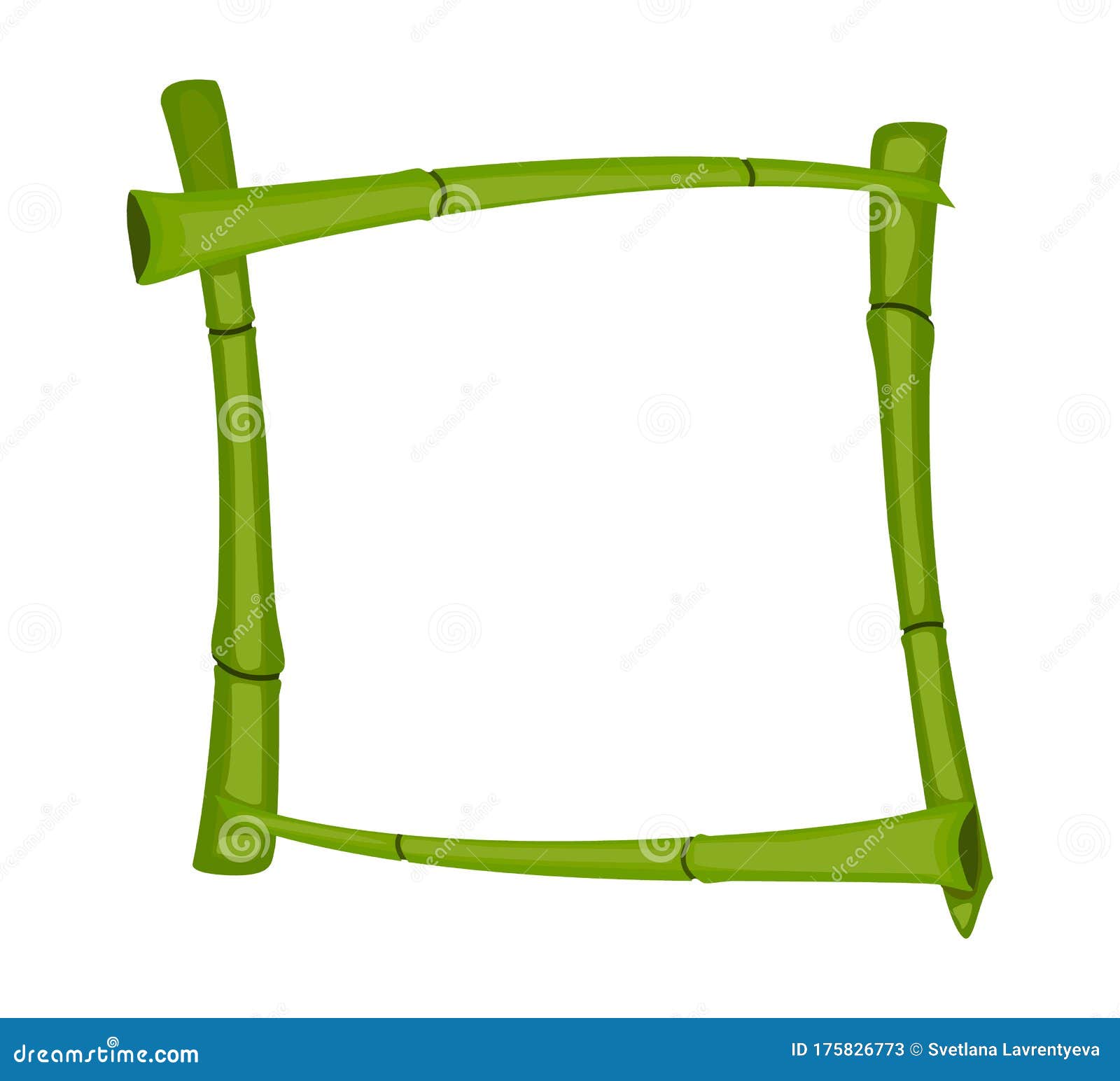 Rectangle Brown Wooden Border Frame Made of Realistic Brown Bamboo ...