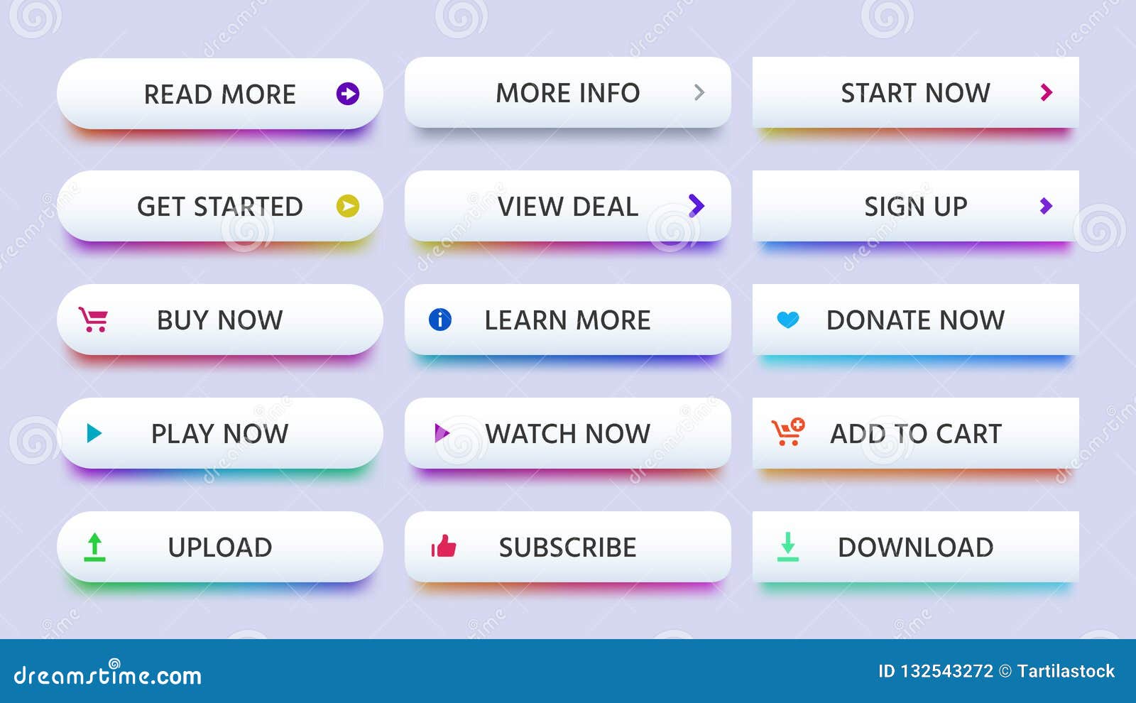 Rectangle Button. Call To Action Buttons, Learn or Read More and Buy ...