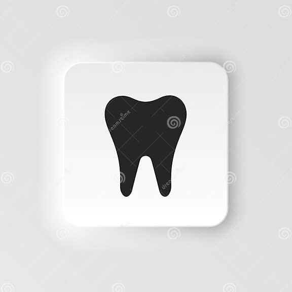 Rectangle Button Icon Tooth. Button Banner Rectangle Badge Interface ...