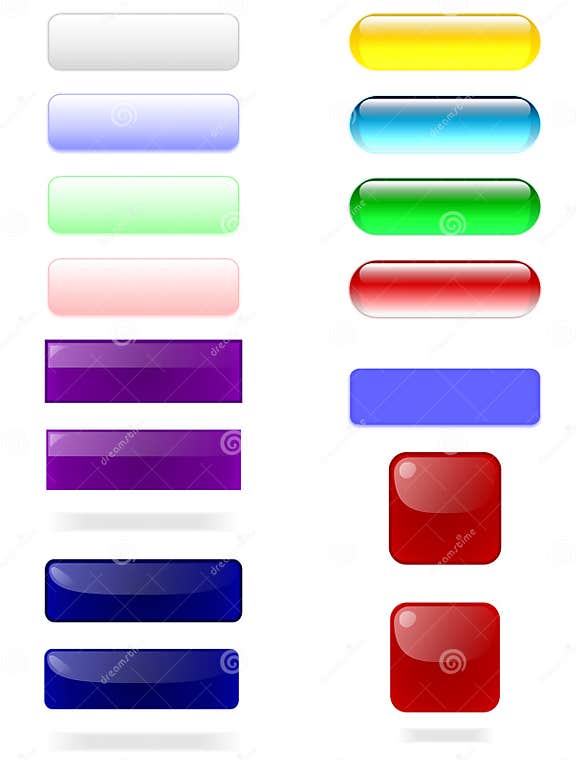 Rectangle buttons stock vector. Illustration of button - 10273729