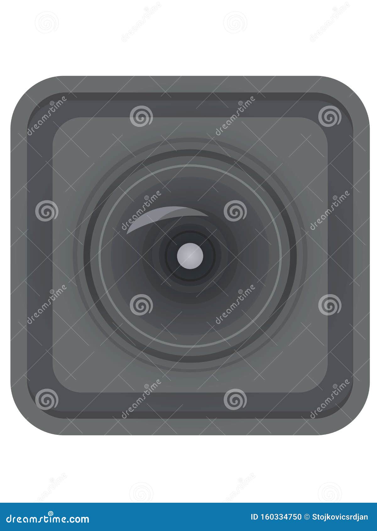 Rectangle camera lens stock vector. Illustration of front - 160334750