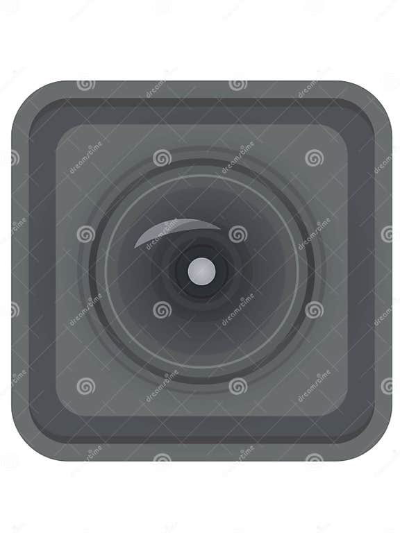 Rectangle camera lens stock vector. Illustration of front - 160334750