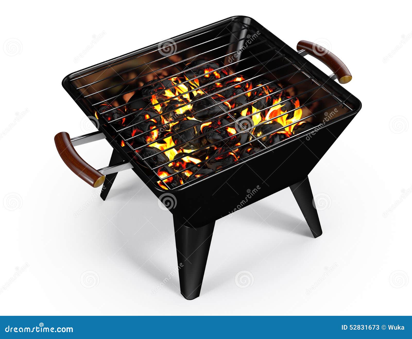 Rectangle Charcoal Grill stock image. Image of heat, white - 52831673